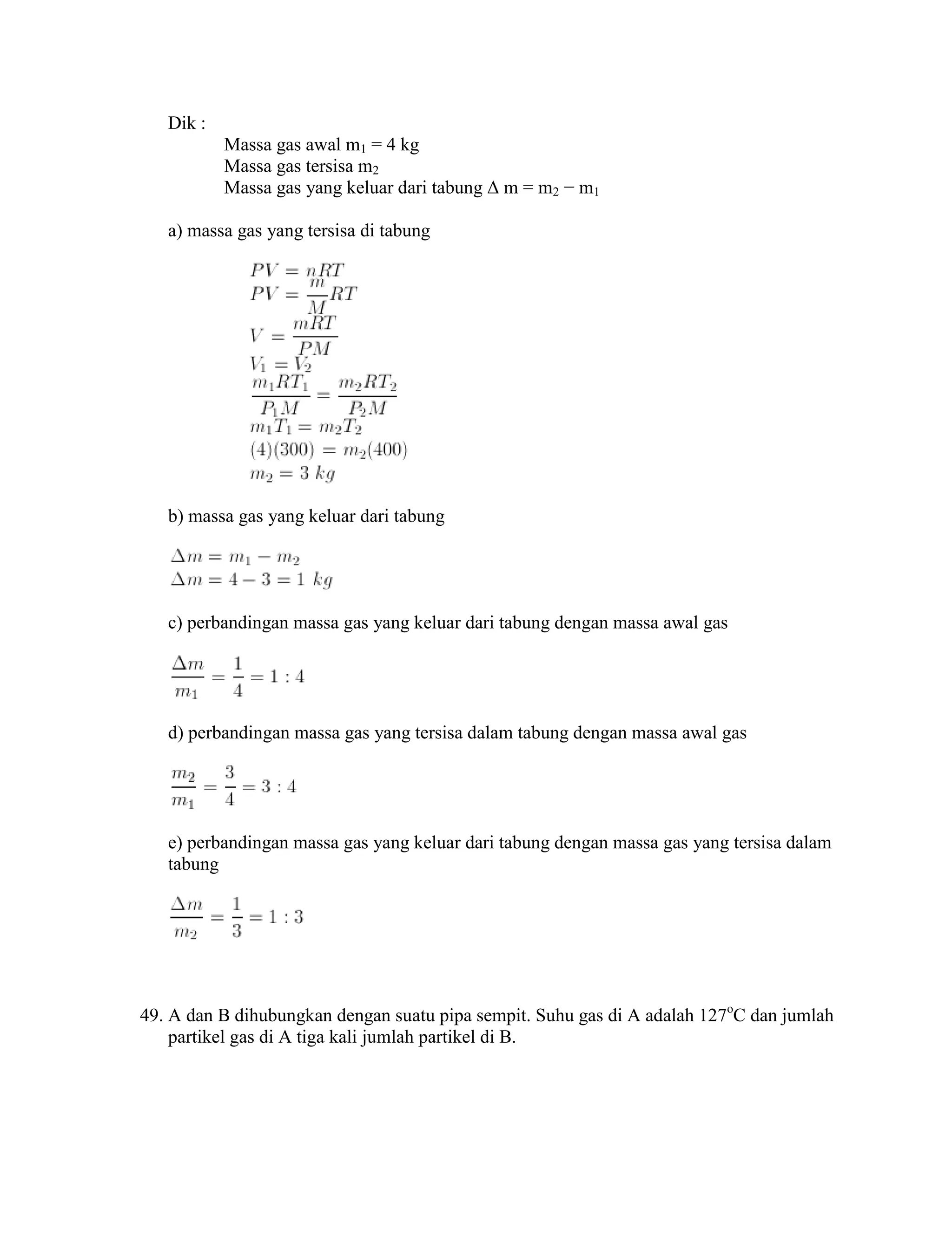 kumpulan soal hukum-hukum gas | DOCX