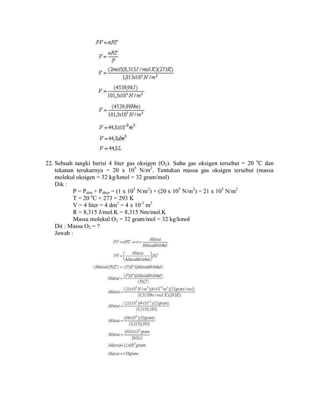kumpulan soal hukum-hukum gas | DOCX