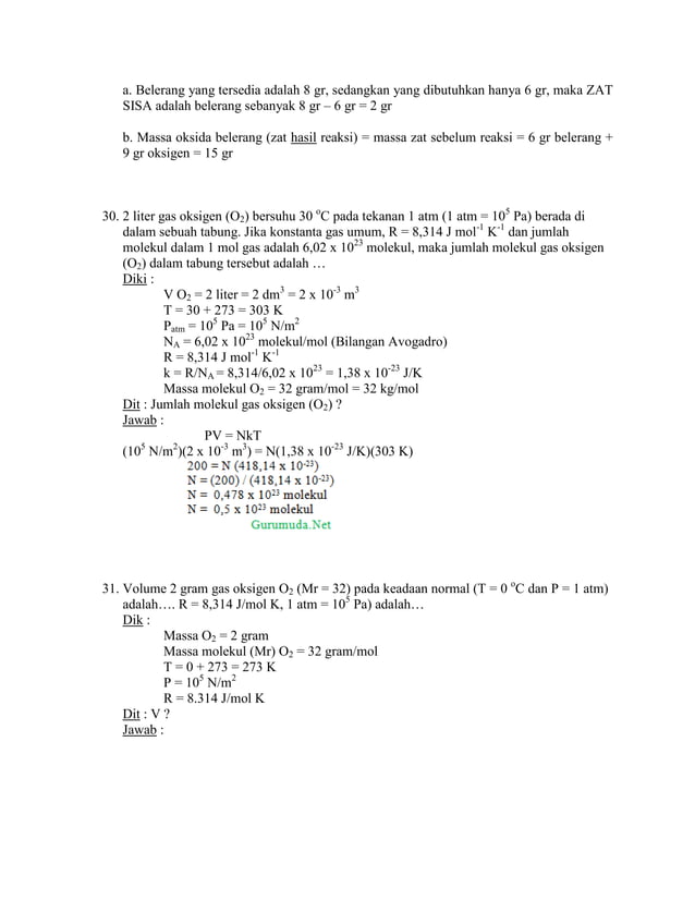 kumpulan soal hukum-hukum gas | DOCX