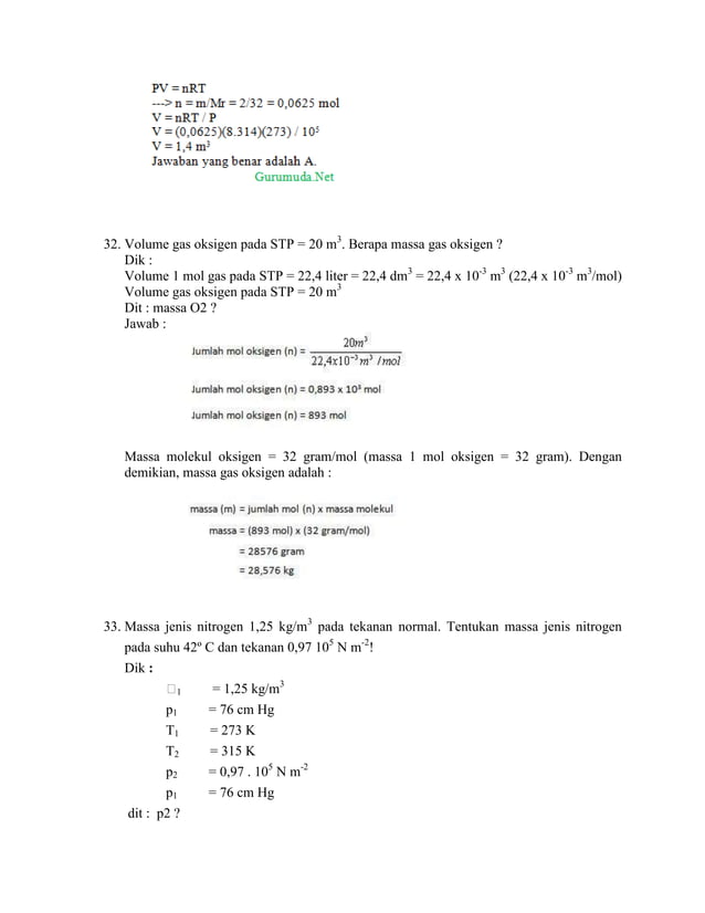 kumpulan soal hukum-hukum gas | DOCX