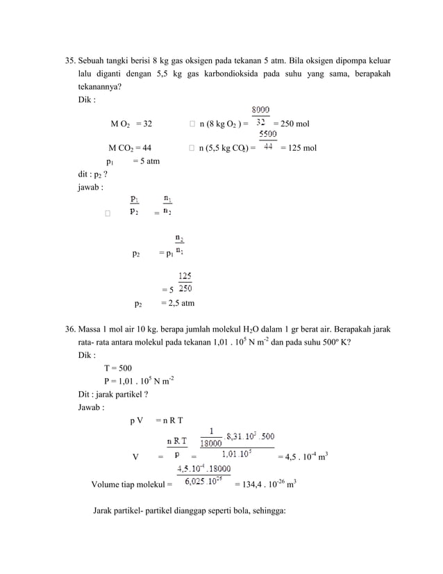kumpulan soal hukum-hukum gas | DOCX