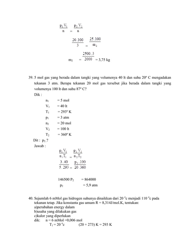 kumpulan soal hukum-hukum gas | DOCX