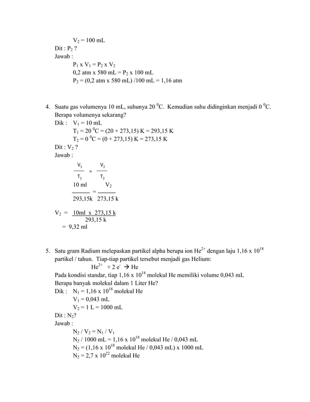 kumpulan soal hukum-hukum gas | DOCX