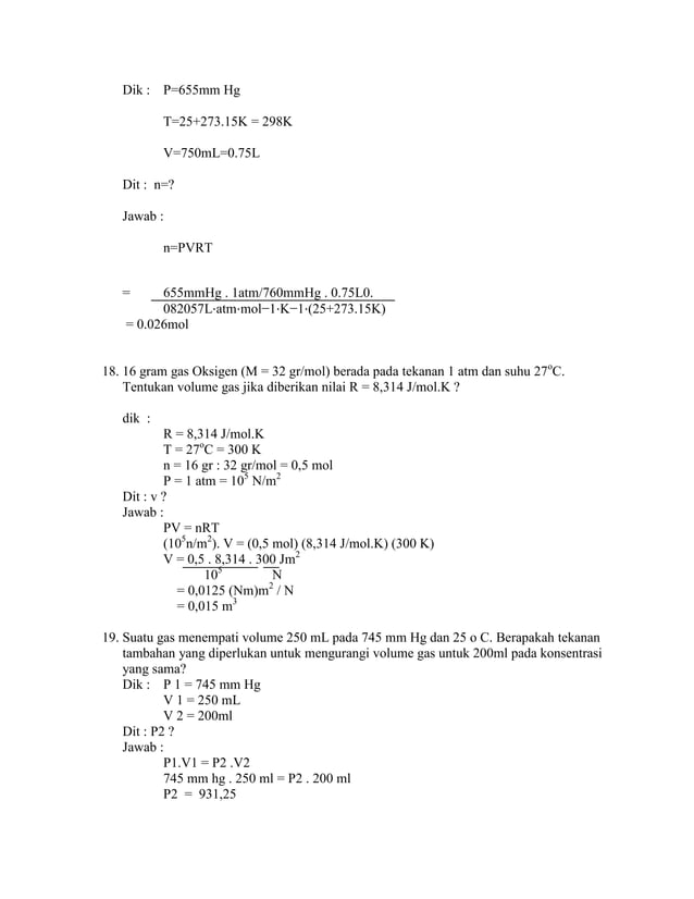 kumpulan soal hukum-hukum gas | DOCX