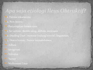 Soal ileus | PPT