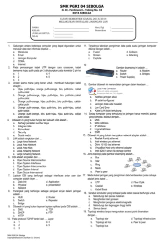 Soal instal jaringan lan | PDF