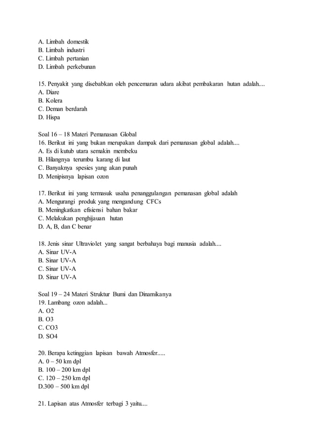 Soal ipa kelas 7 semester 2 | DOCX