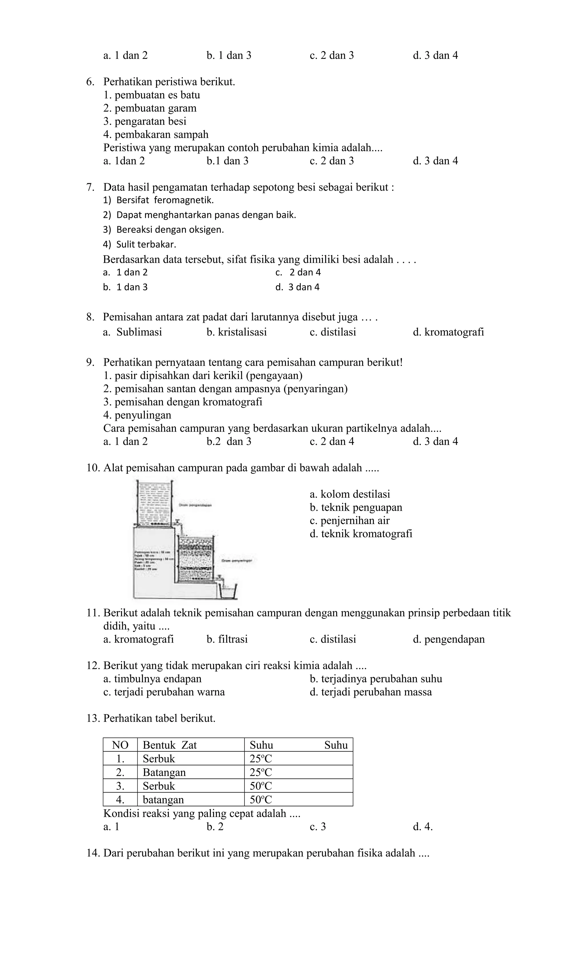 Soal ipa kelas 7 ukk | DOC