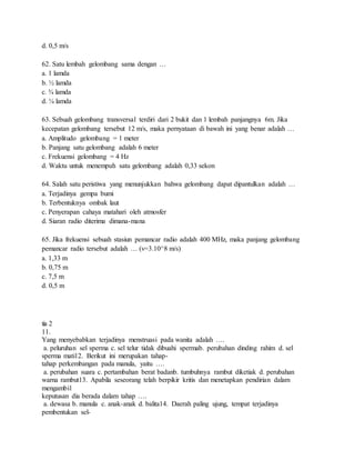 Soal ipa kelas 8 | DOCX