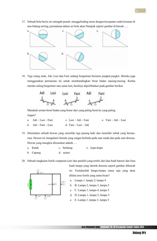 SOAL IPA SD OSN 2016 | PDF