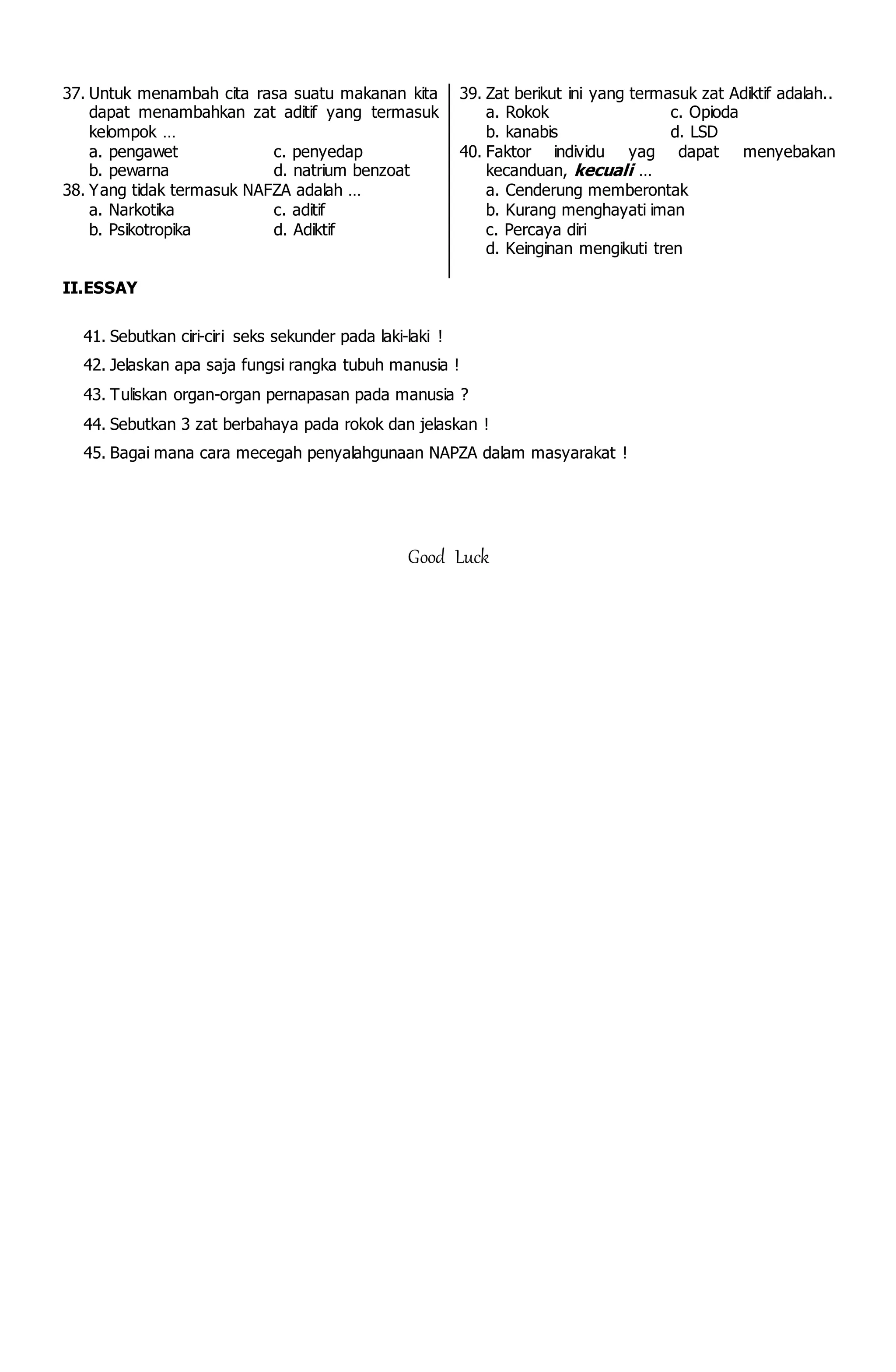Soal ipa ulum 2015 kls viii | PDF