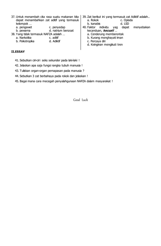 Soal ipa ulum 2015 kls viii | PDF