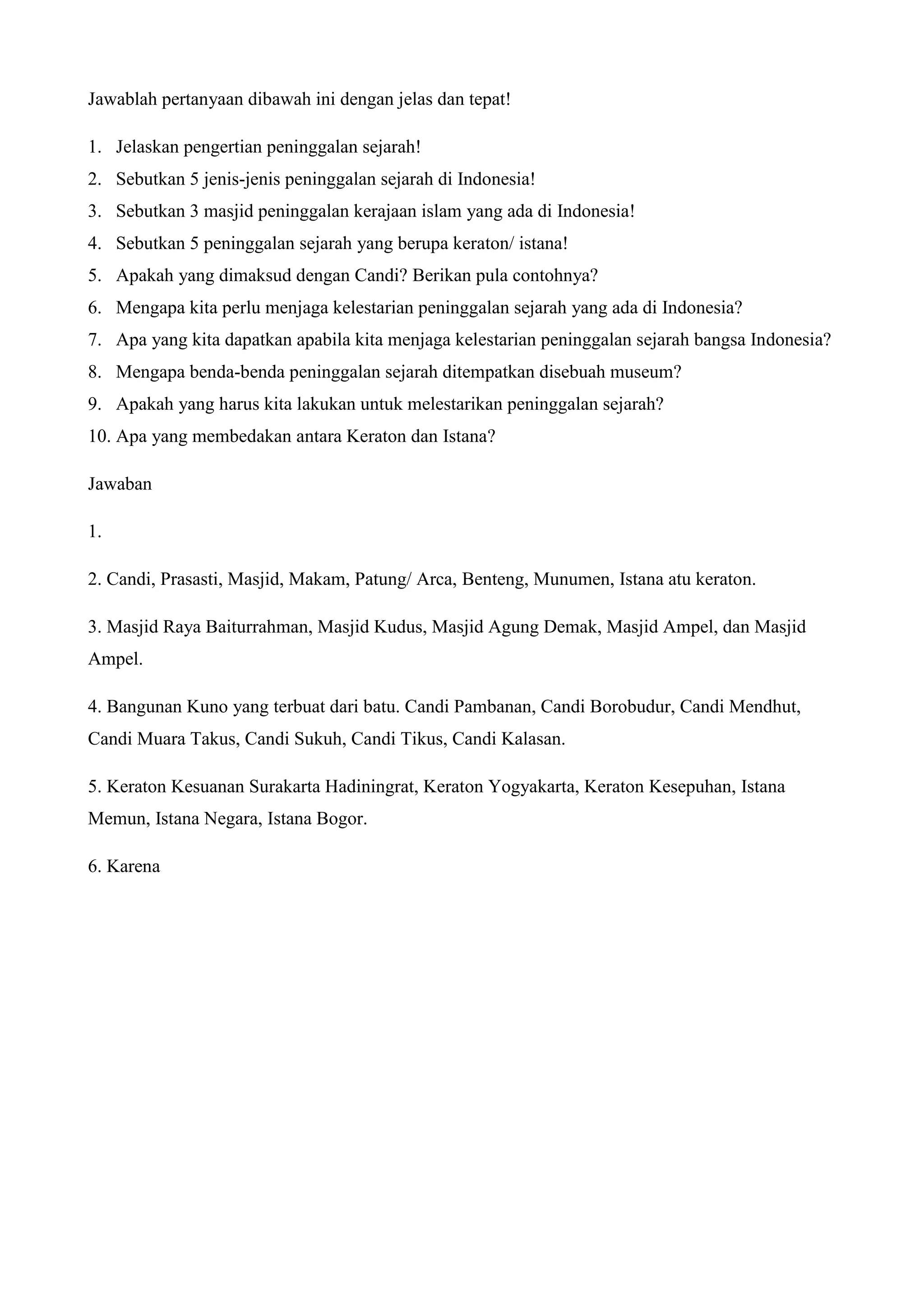 Soal ips kls. 4 | DOCX