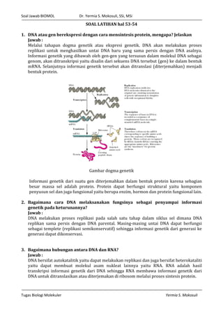 Soal jawab biomol | PDF