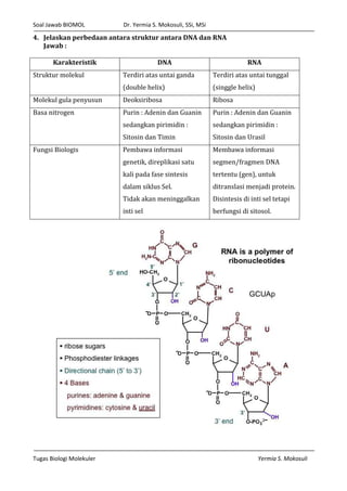Soal jawab biomol | PDF