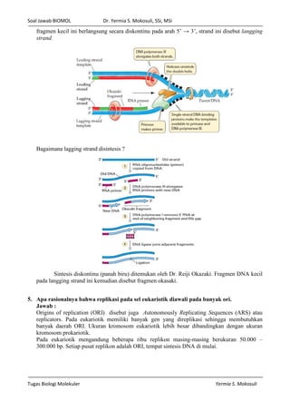 Soal jawab biomol | PDF