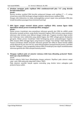 Soal jawab biomol | PDF