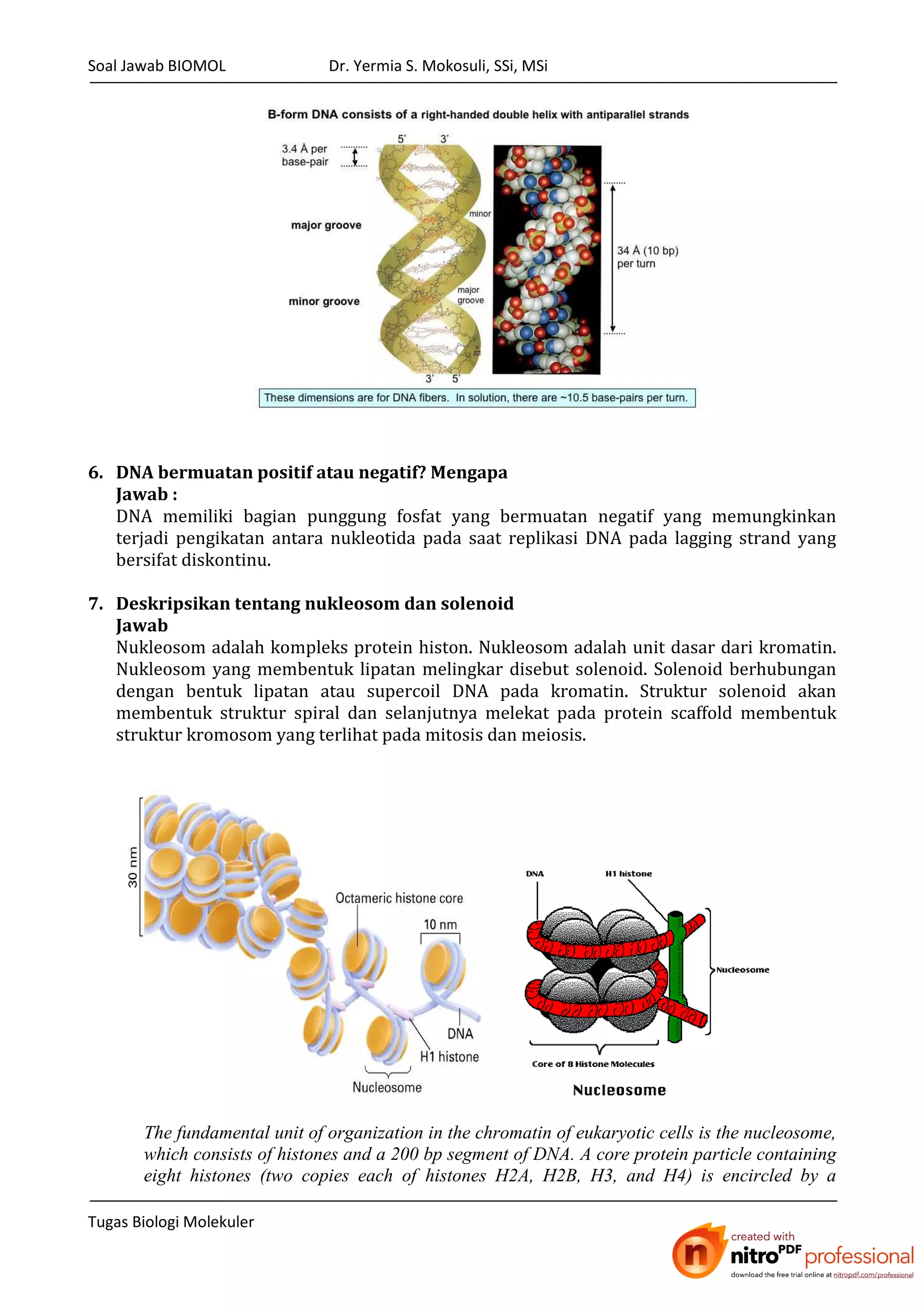 Tanya Jawab Biologi Molekuler | PDF