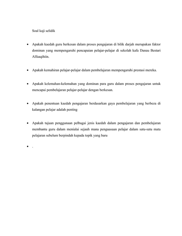 Soal kaji selidik | PDF