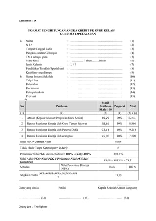 Soal kasus penghitungan skor dan nilai pk guru | PDF