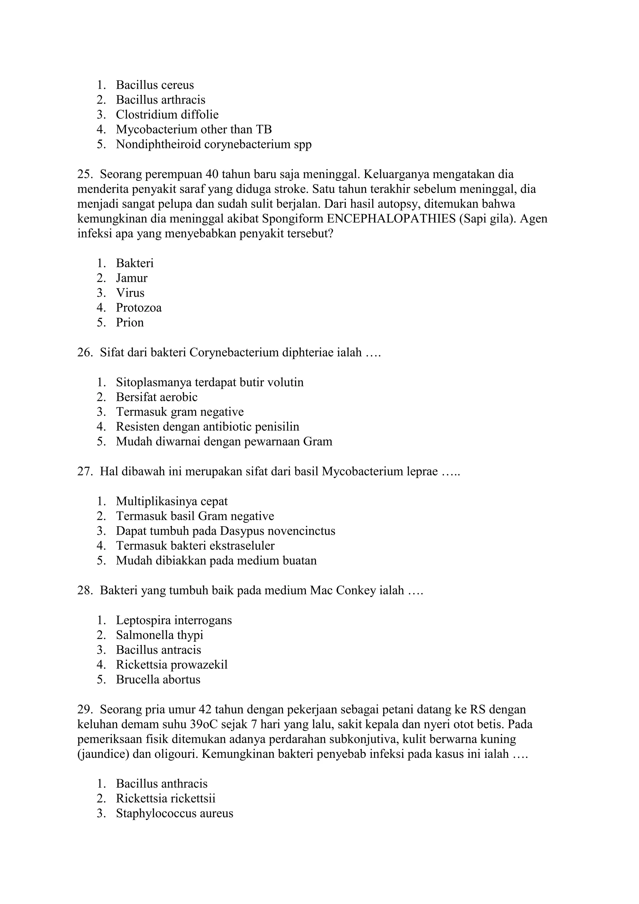 Soal kedokteran tropis 2012 | DOCX