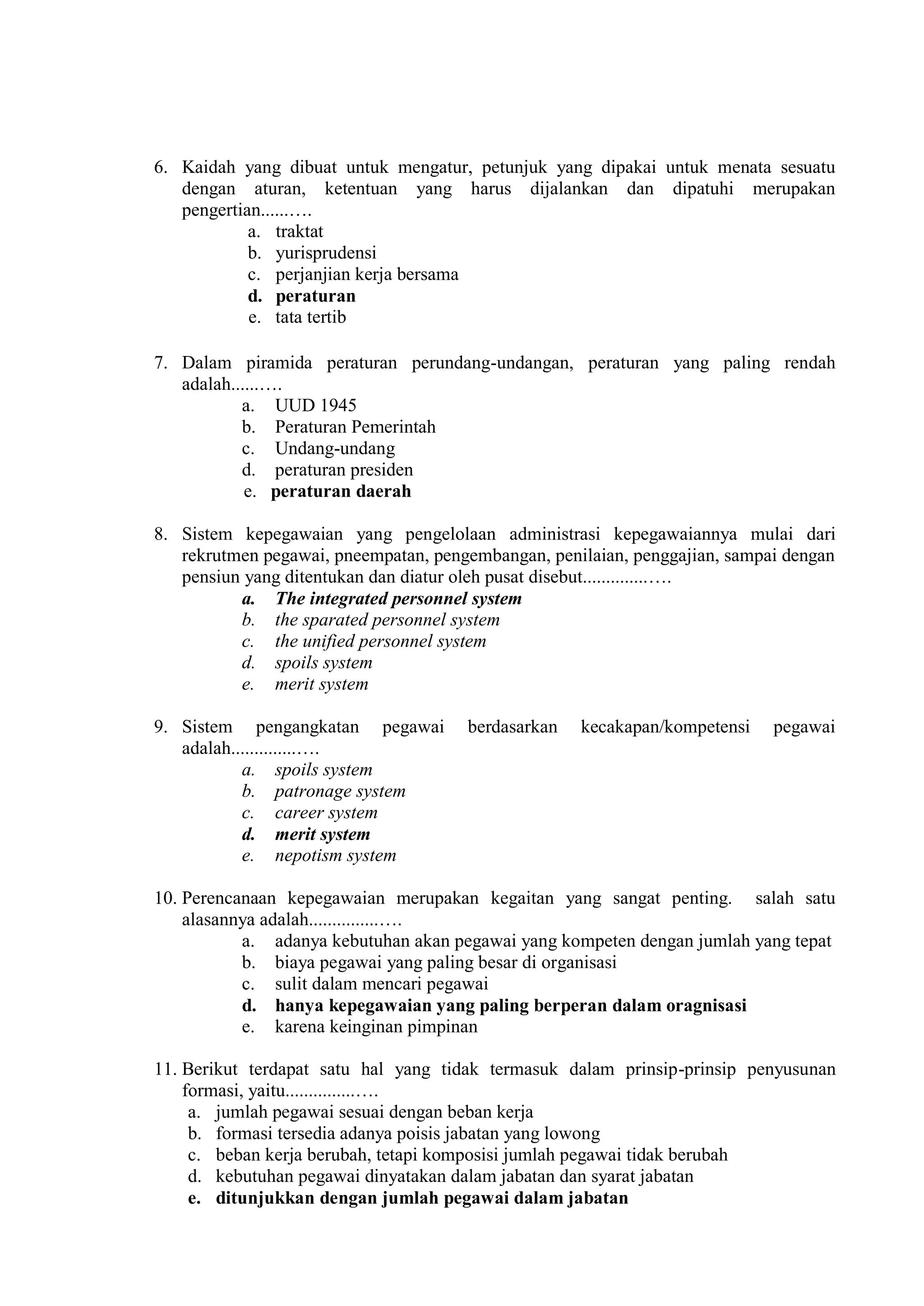 SOAL USP XII OTKP_OTK KEPEGAWAIAN | PDF