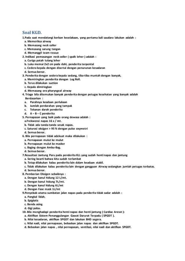 Soal kgd | DOCX