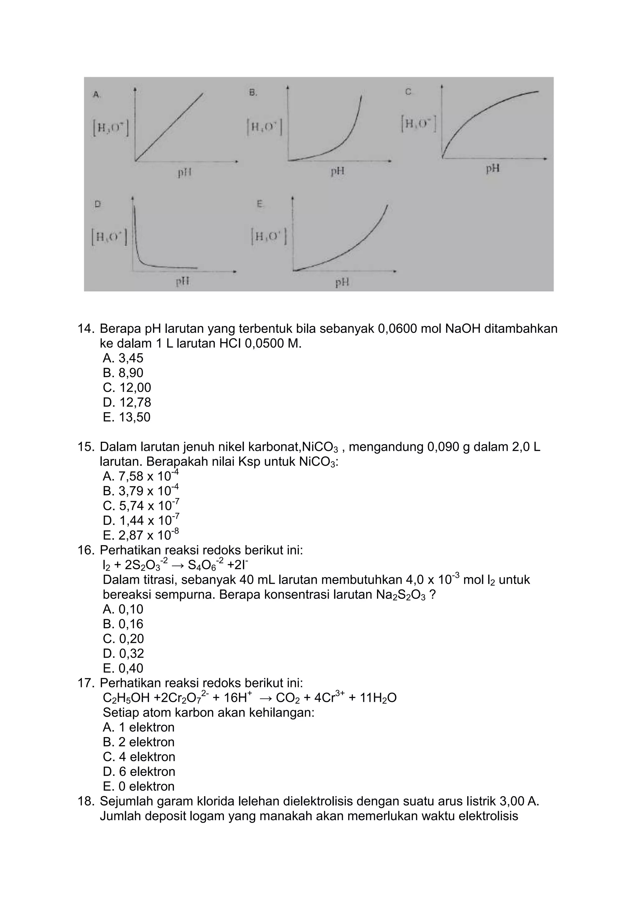Soal kimia tingkat kabupaten untuk smp riko & bagas | PDF