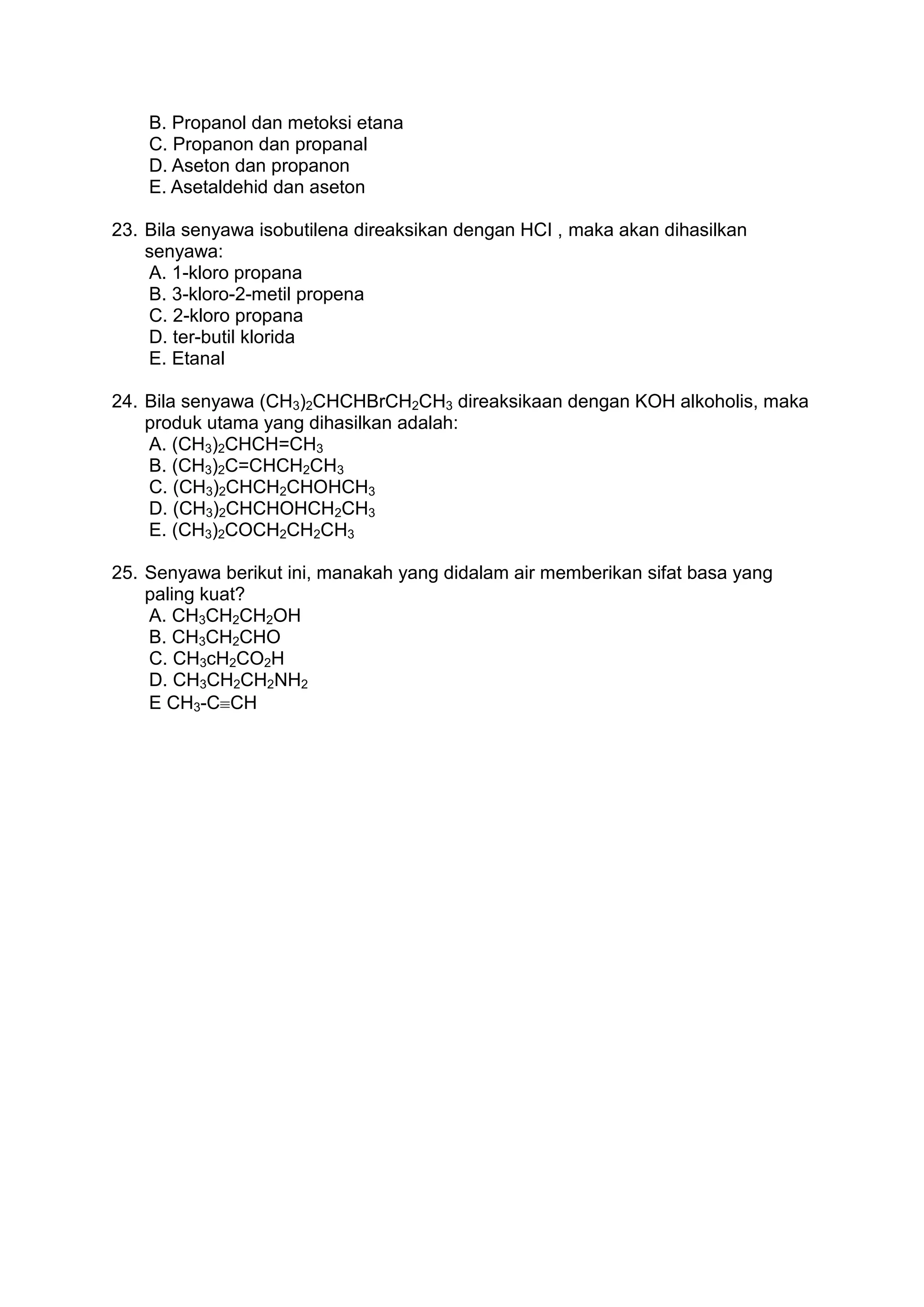 Soal kimia tingkat kabupaten untuk smp riko & bagas | PDF