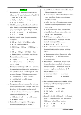 UN KIMIA 2014 | PDF | Free Download