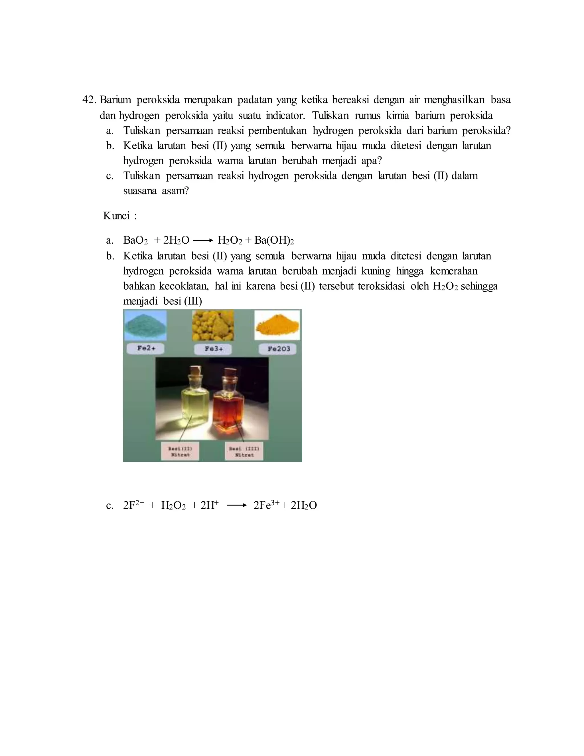 Soal kimia unsur perbaikan (2) | DOC