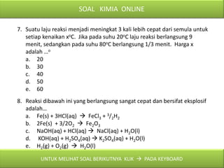 Soal kimia xi online | PPT