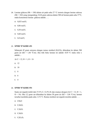 Soal koligatif larutan | RTF
