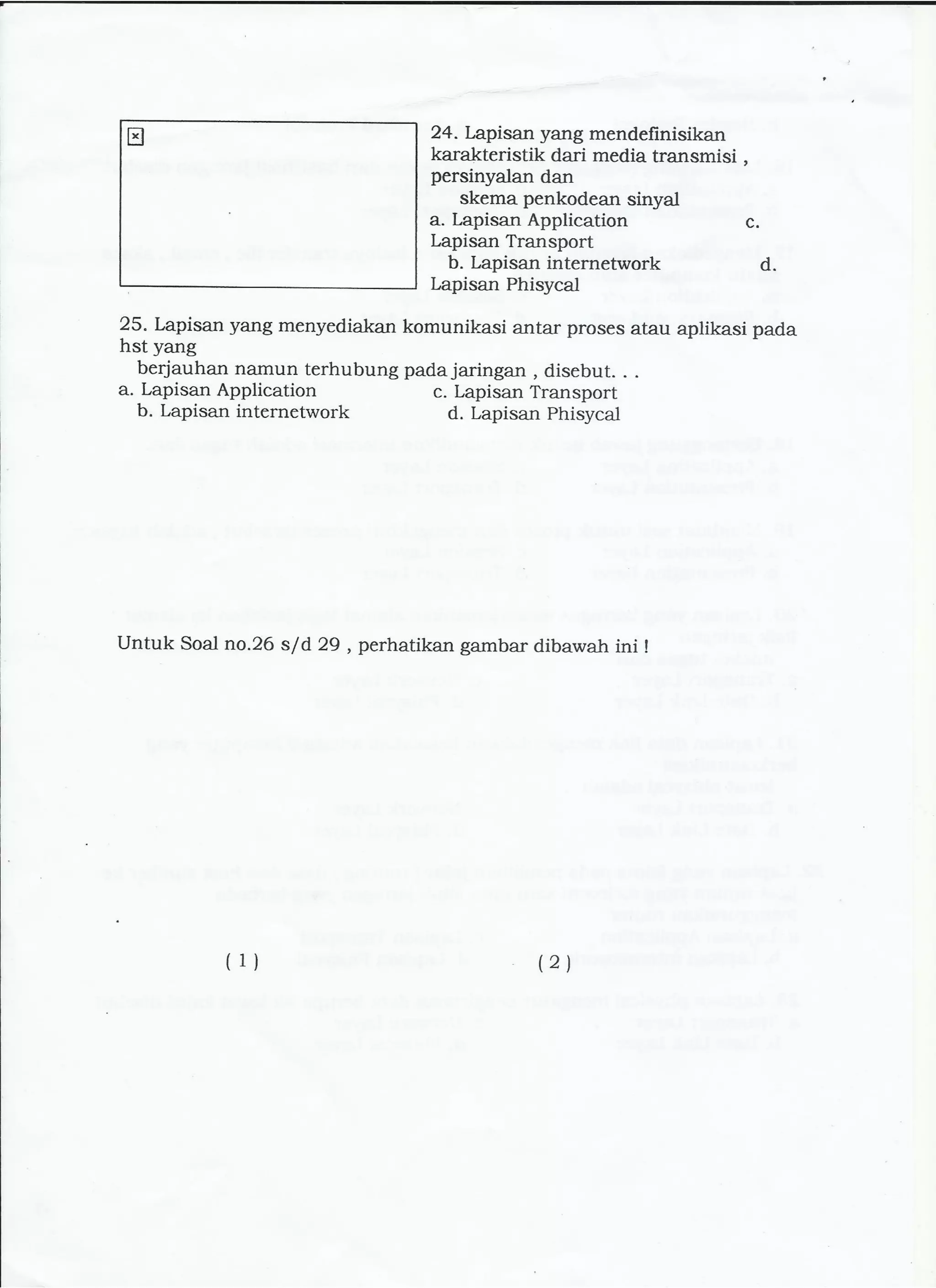Soal kuis jaringan komputer rev | PDF