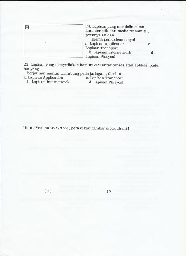 Soal kuis jaringan komputer rev | PDF