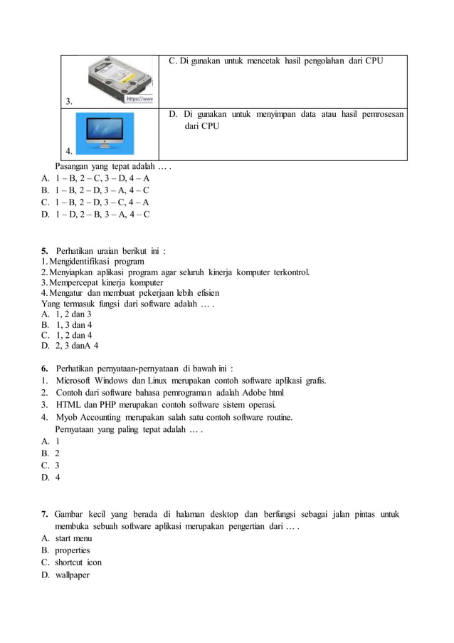 Soal lathan usp tik 9 | DOCX