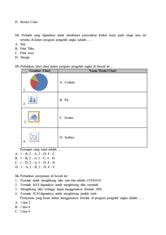 Soal lathan usp tik 9 | DOCX