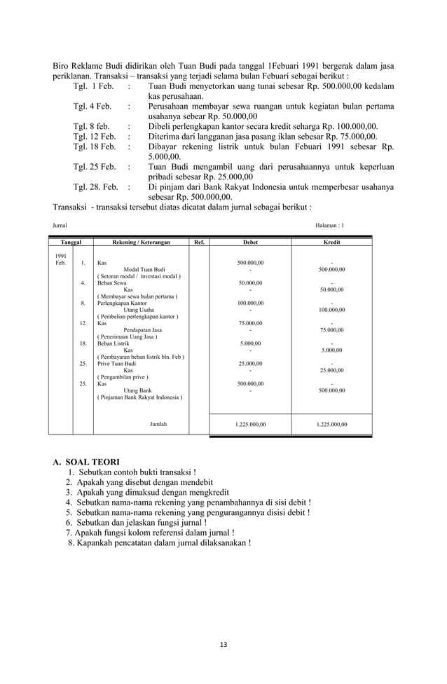 Soal latihan akuntansi | DOC