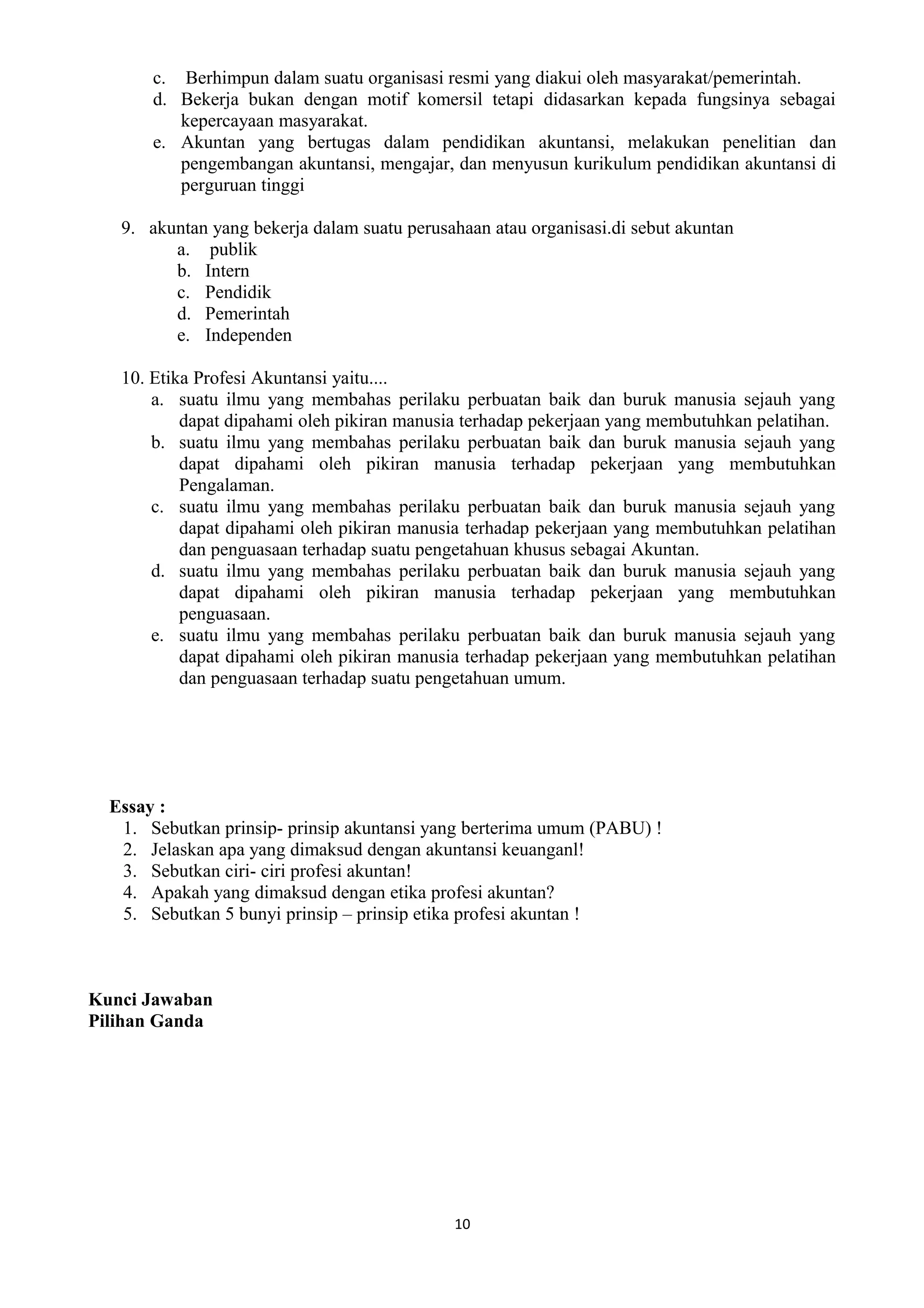 Soal latihan akuntansi | DOC