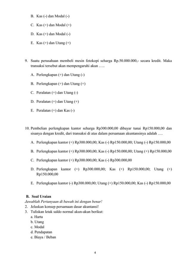 Soal latihan akuntansi | DOC