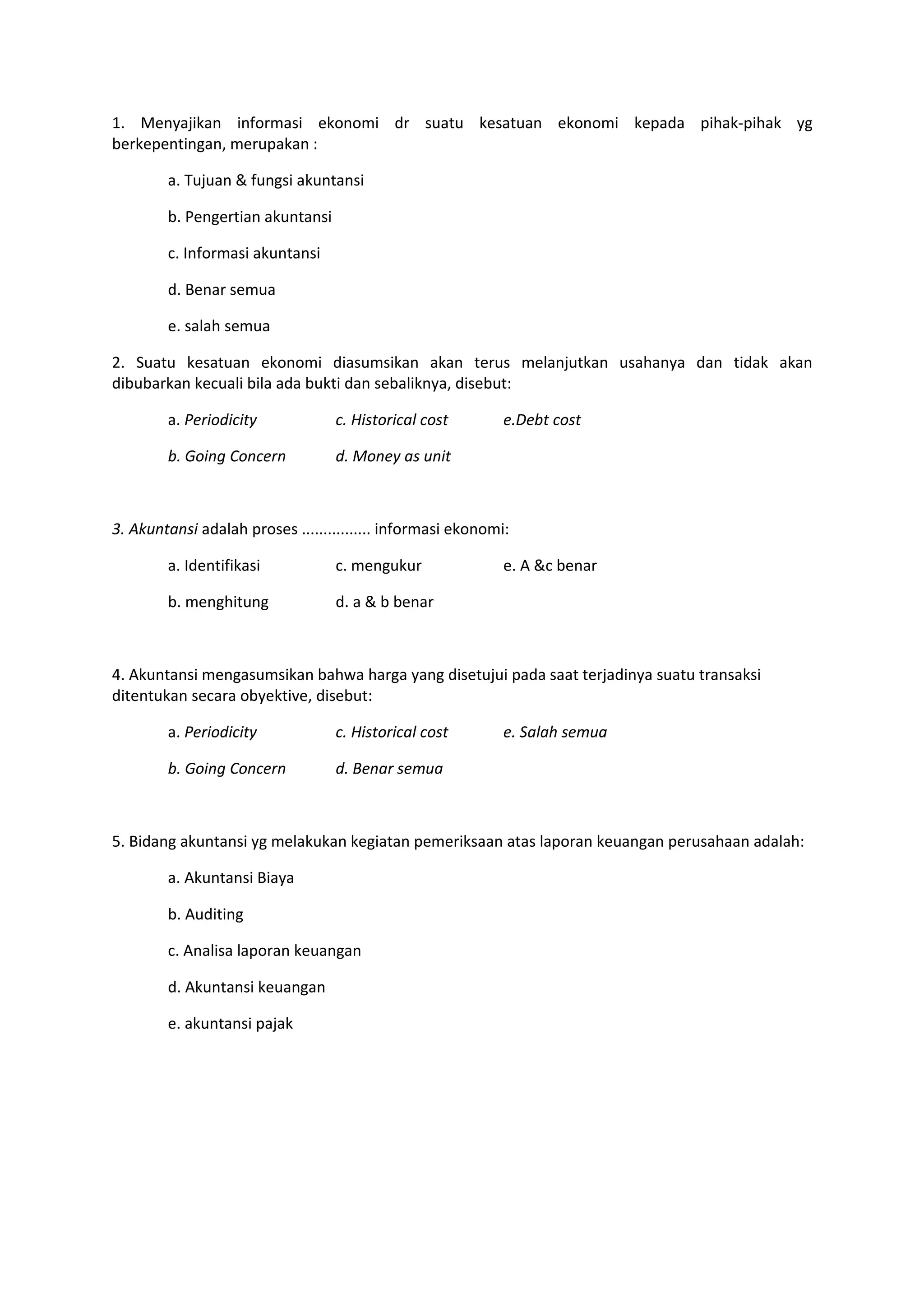 Soal latihan akuntansi perusahaan dagang | DOC