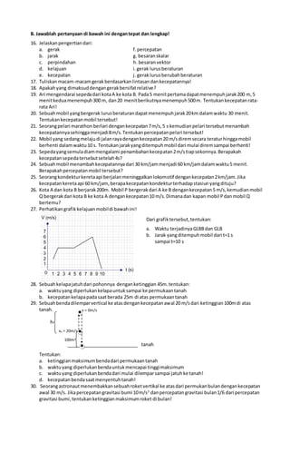 Soal Latihan Bab Gerak | DOCX
