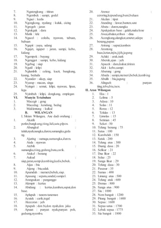 Soal latihan bahasa bali | DOCX