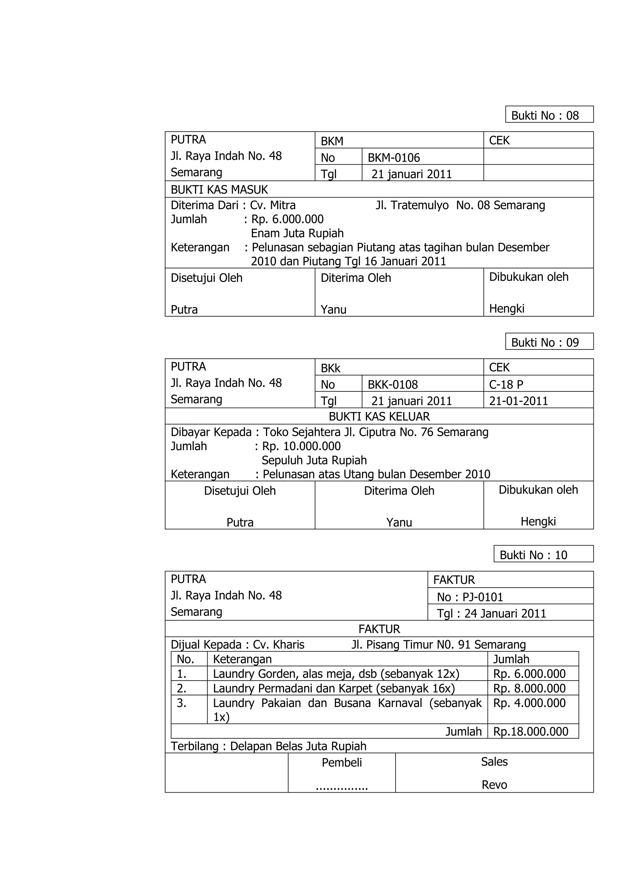 Soal Myob Perusahaan Jasa | PDF
