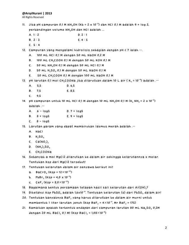 Soal latihan kelas xi semester 2 [part 3] | PDF
