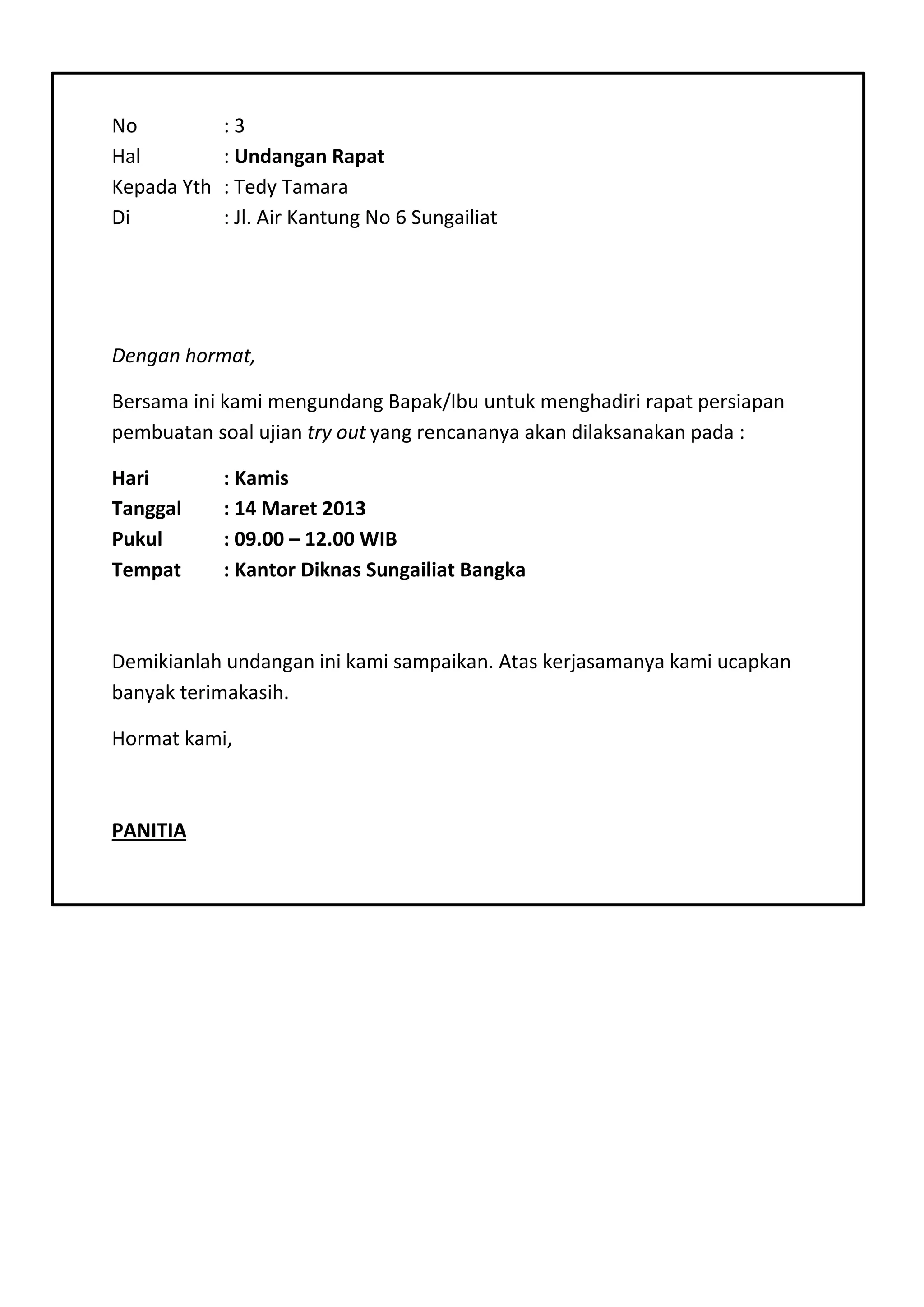 Soal latihan (ms word) | PDF