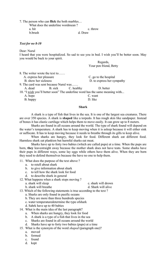 Soal latihan uas | DOCX