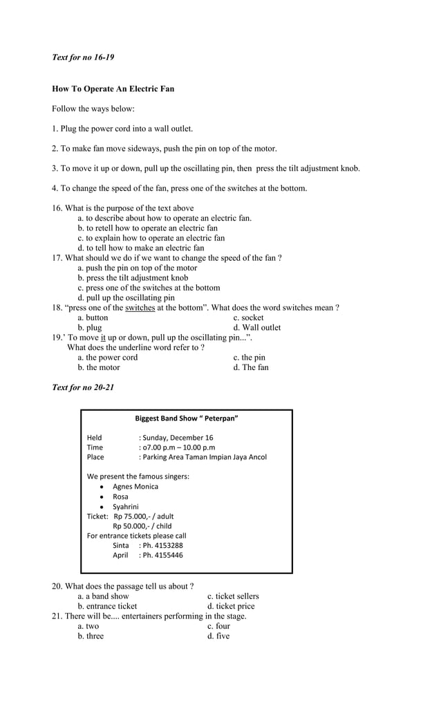 Soal latihan uas | DOCX