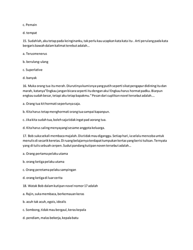 Soal latihan uas | DOCX