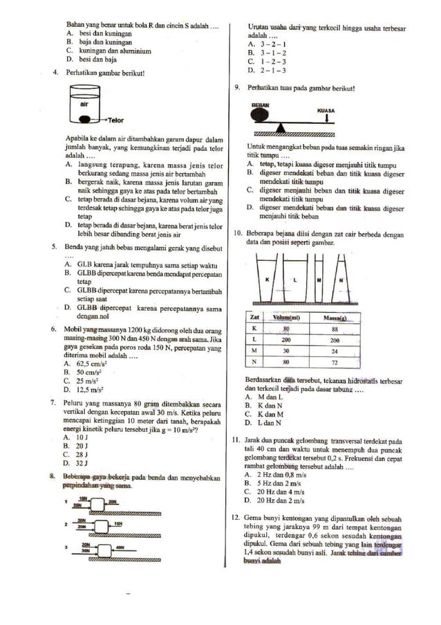 Soal latihan un ipa | PDF